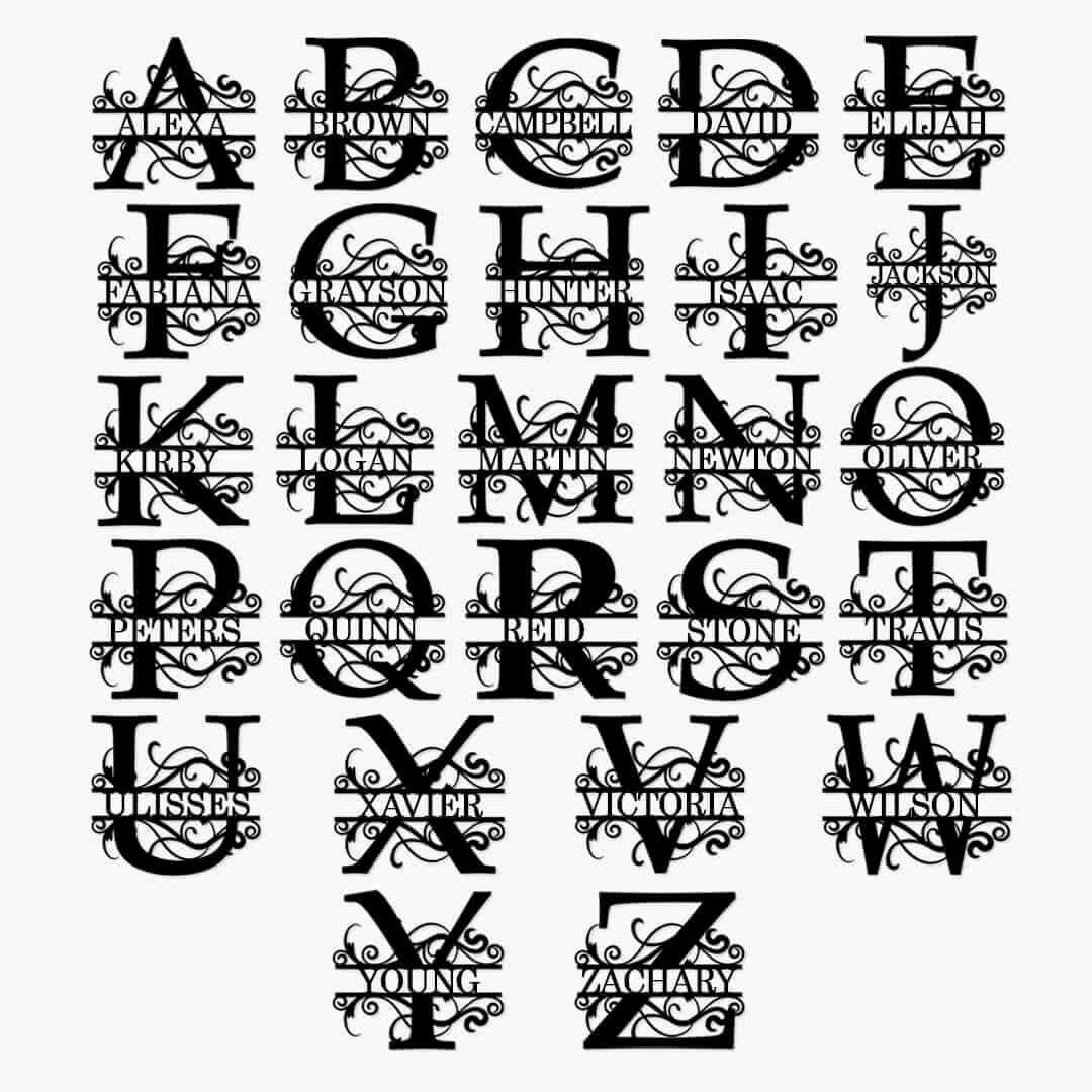 SPLIT LETTER MONOGRAM Igloo Fabrication Custom Metal Art SPLIT LETTER MONOGRAM Igloo Fabrication Custom Metal Art